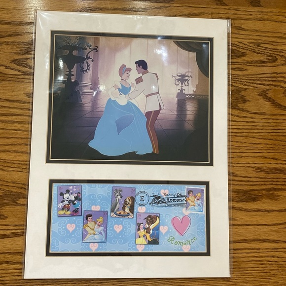 Disney | Wall Decor | Matted Cinderella Lithograph And Disney St Day ...